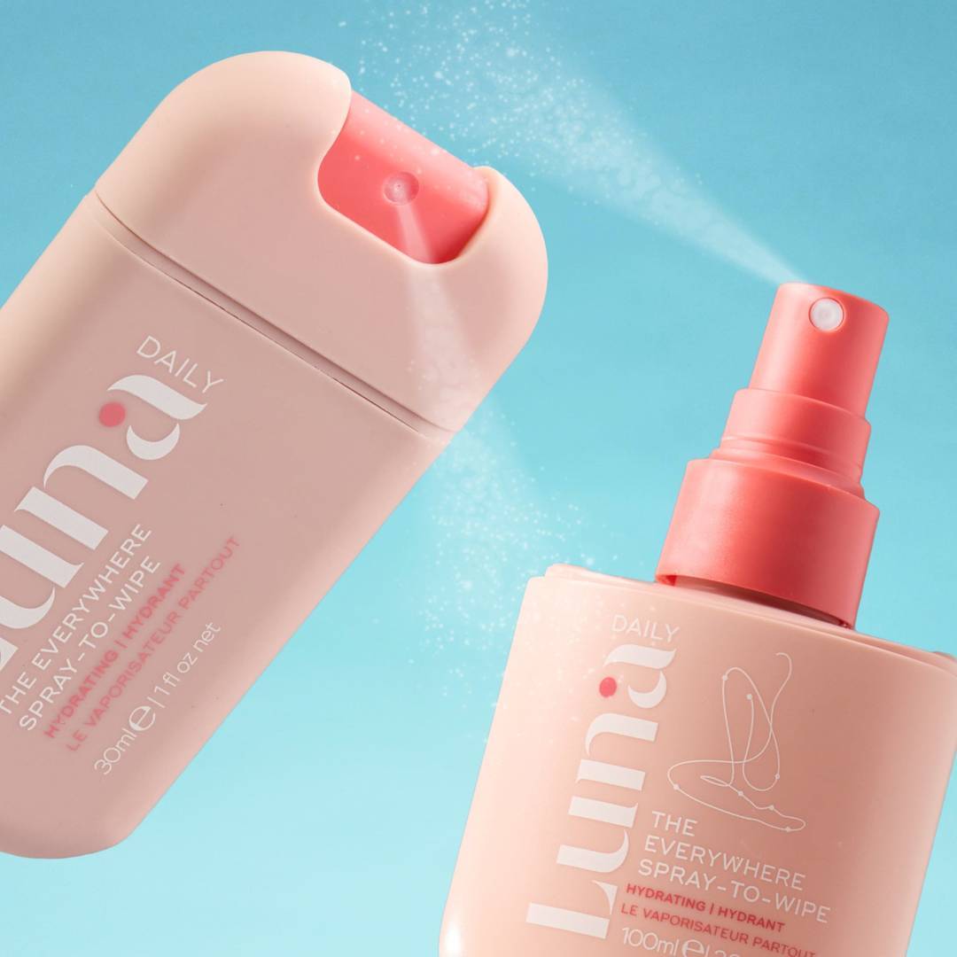 The Everywhere Spray-to-Wipe Minis Collection | Eco-wipe for all skin | Luna Daily